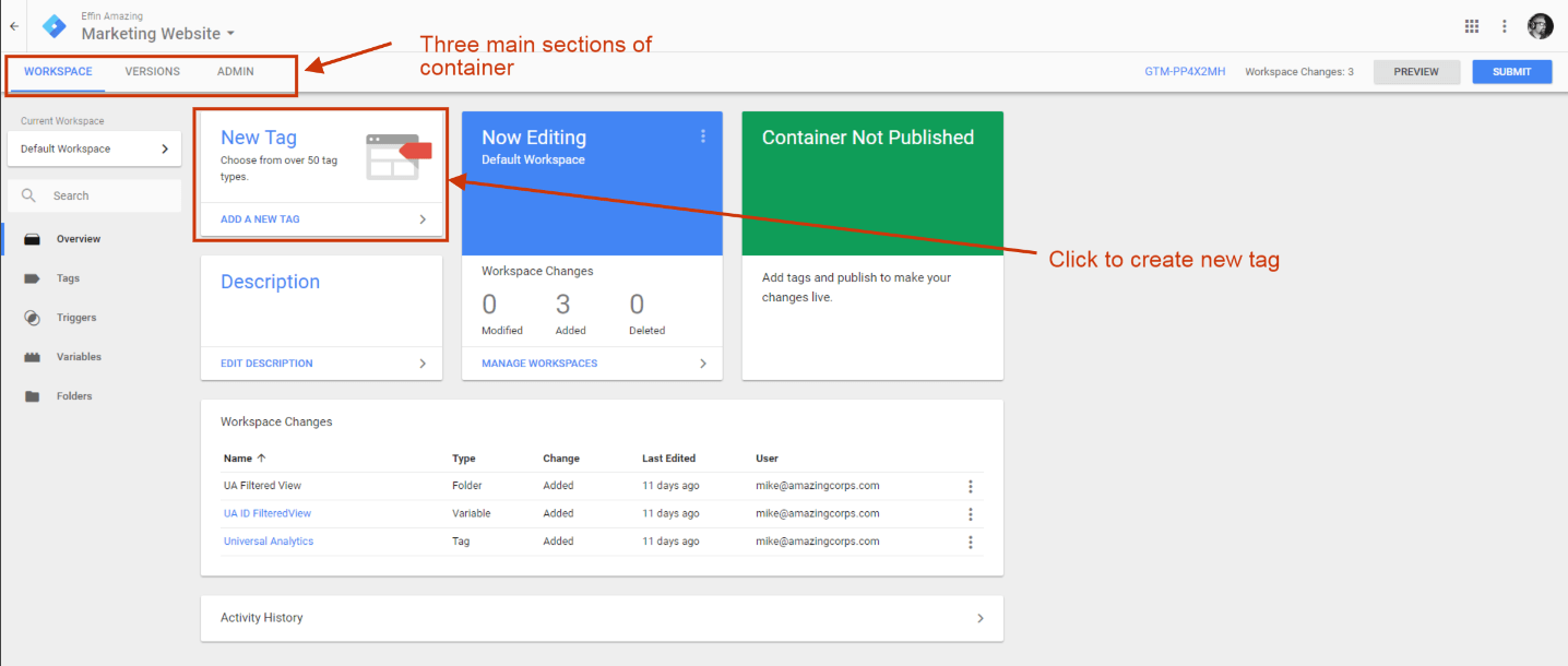 Google Analytics Implementation through Google Tag Manager - McGaw